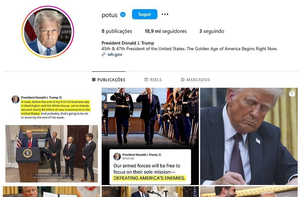 Meta obriga usuário a seguir Trump e seu vice? Entenda
