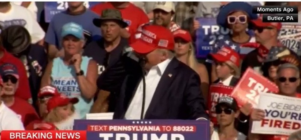 Donald Trump está 'seguro' após tiroteio em comício na Pensilvânia